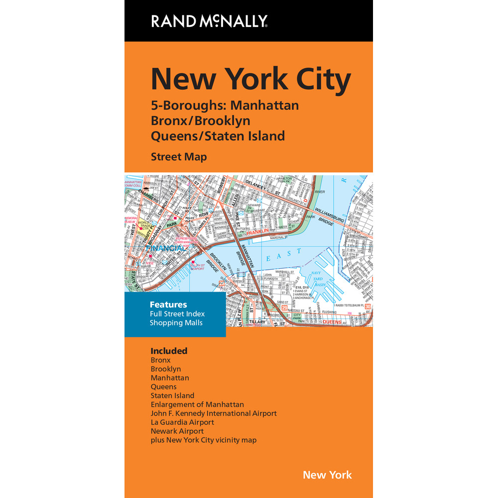 Folded Map New York City 5 Boroughs | Rand Publishing