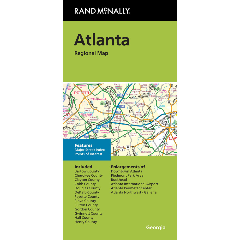 Folded Maps: Atlanta Regional Map | Rand McNally Publishing