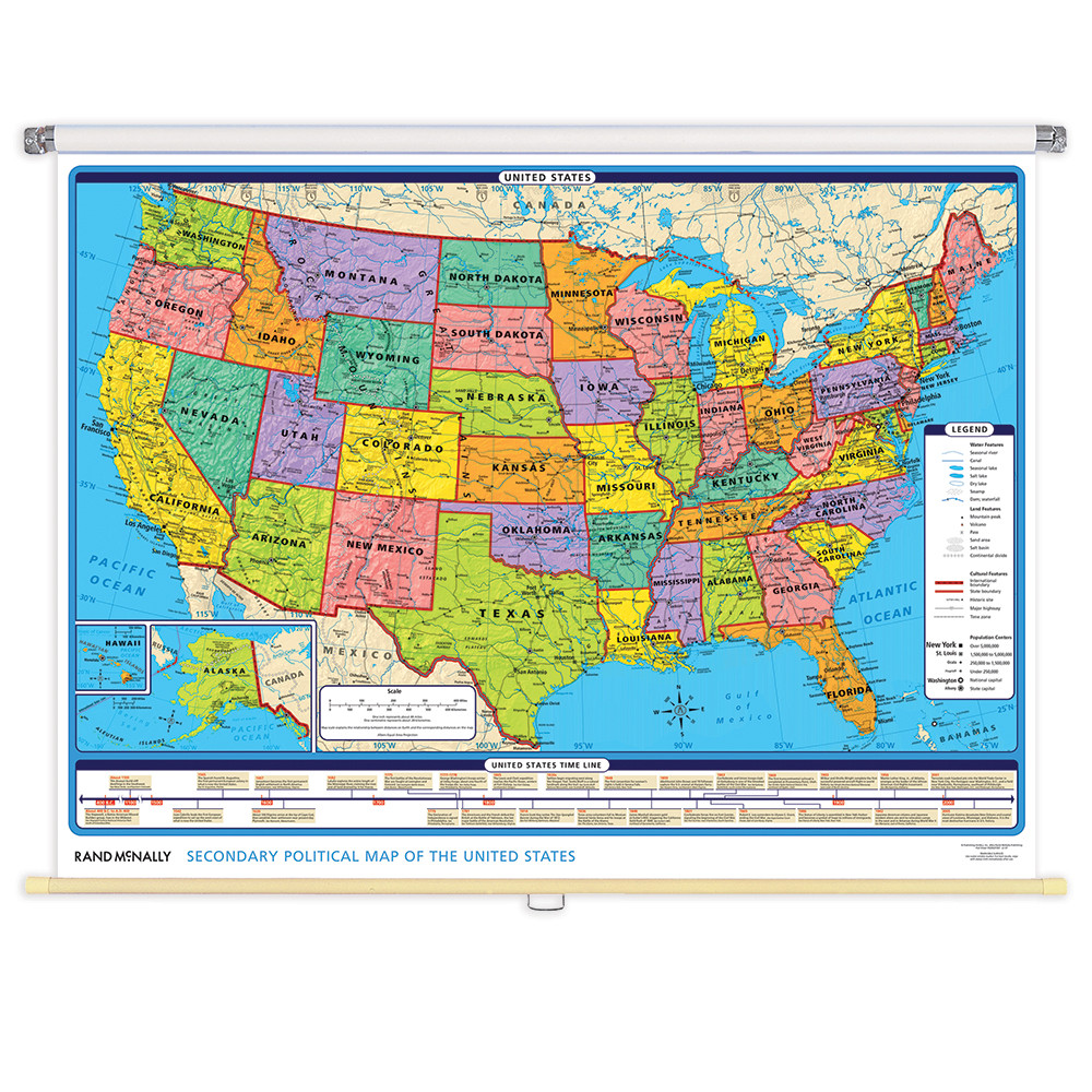 Secondary Political World & US 2 Map Set