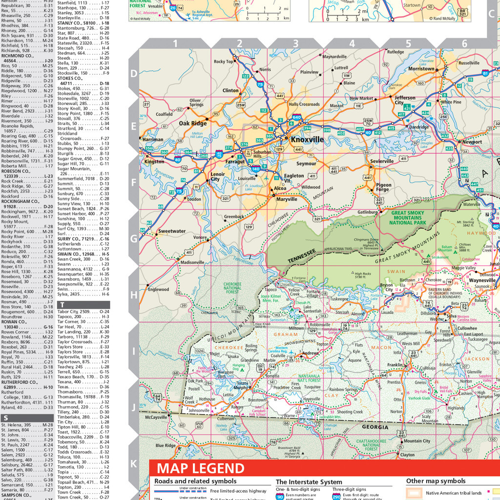 Rand McNally Folded Map: North Carolina