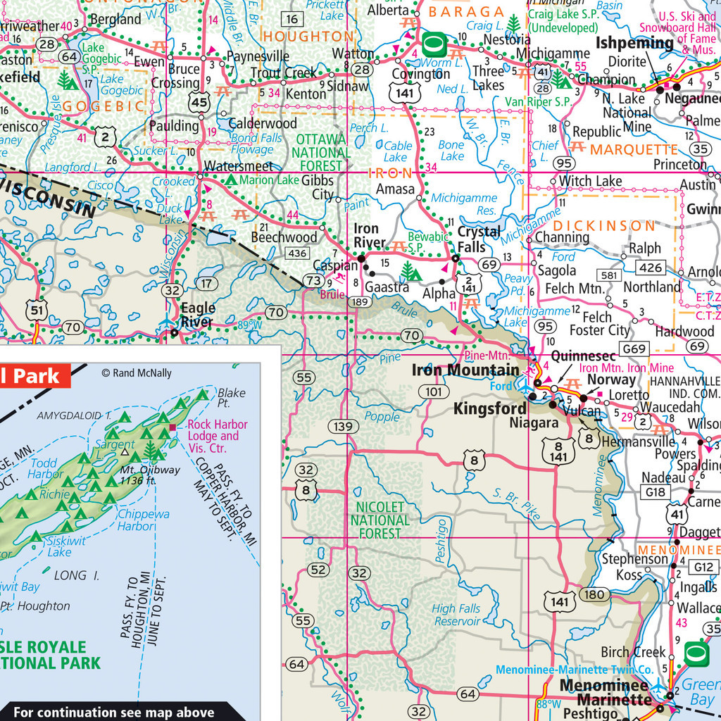 Foldable Road Map of Michigan | Rand McNally Publishing
