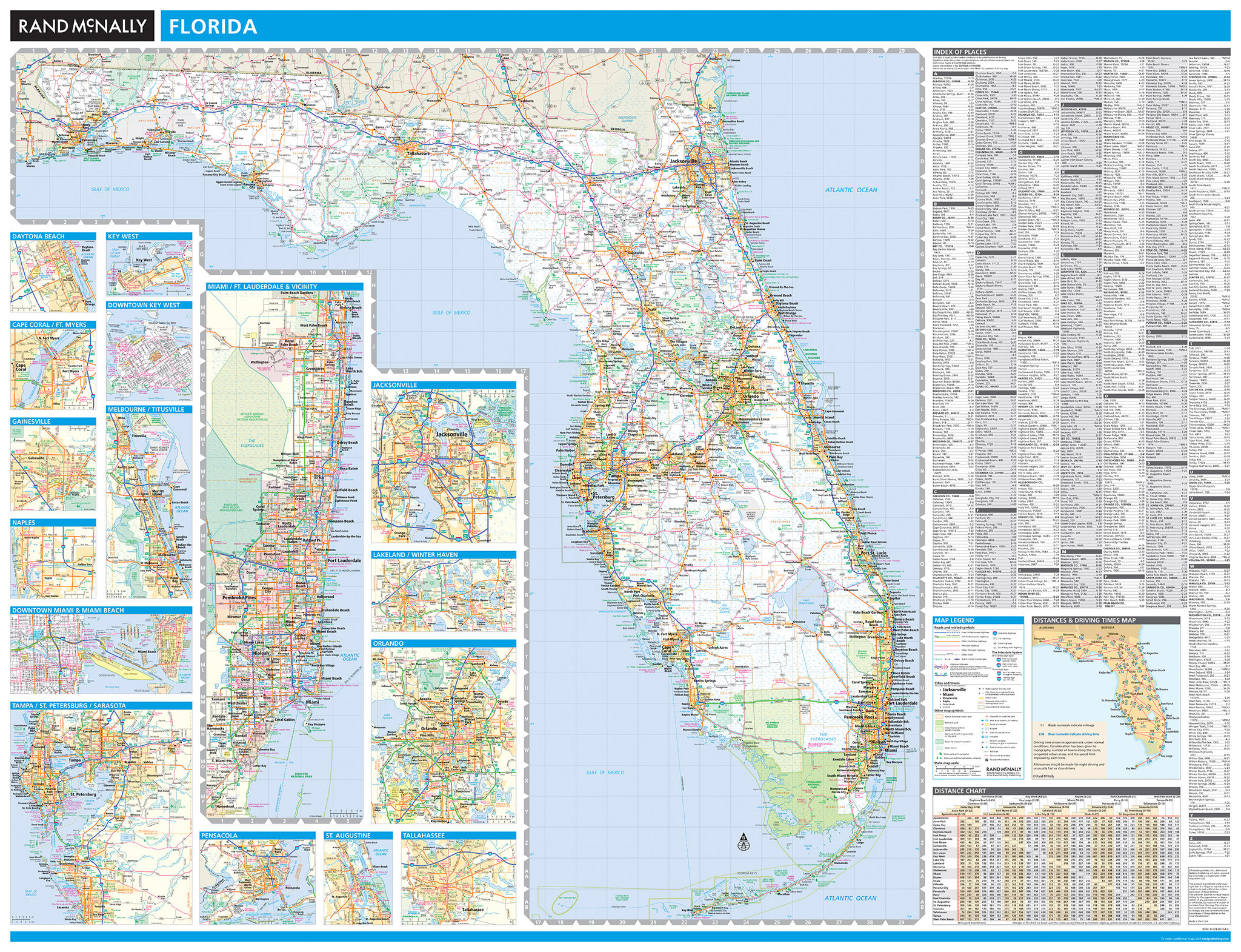 Rand McNally Florida State Wall Map Rand McNally Florida State Wall Map