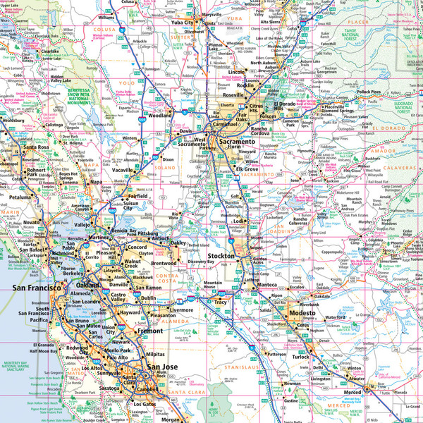 Rand McNally Easy To Read State Folded Map: California