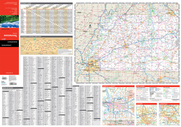 Rand McNally Easy To Read State Folded Map: Tennessee