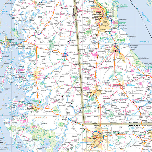 Rand McNally Folded Map: Delaware, Maryland