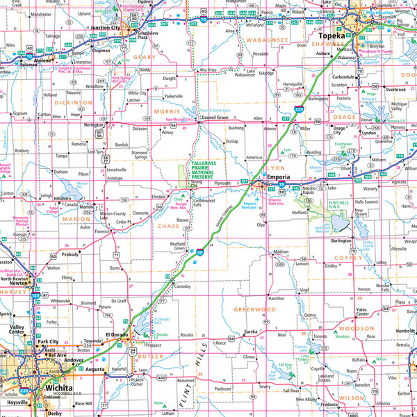 Easy-to-Read Kansas State Map | Rand McNally Publishing