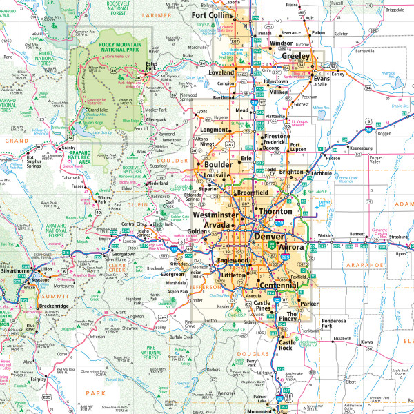 Rand McNally Colorado State Wall Map