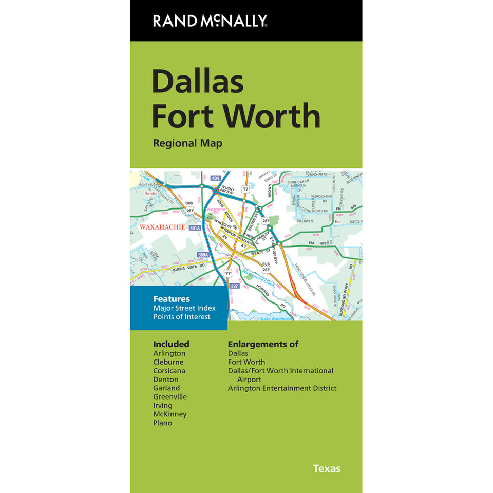Folded Map: Dallas Fort Worth Regional Map