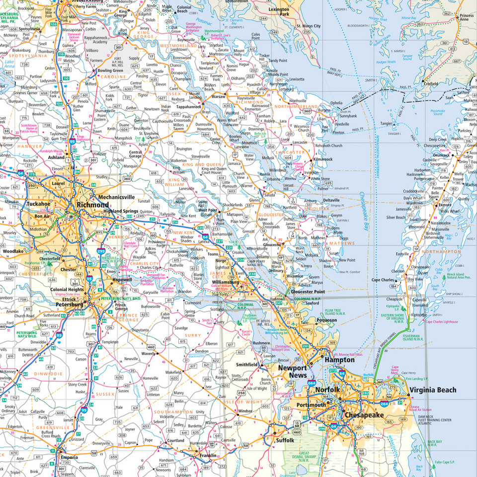 Road Map of Virginia: A Guide | Rand McNally Publishing