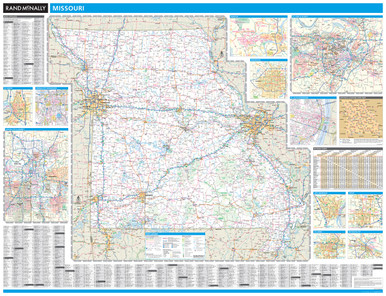 ProSeries: Wall Map of Missouri | Rand McNally Publishing