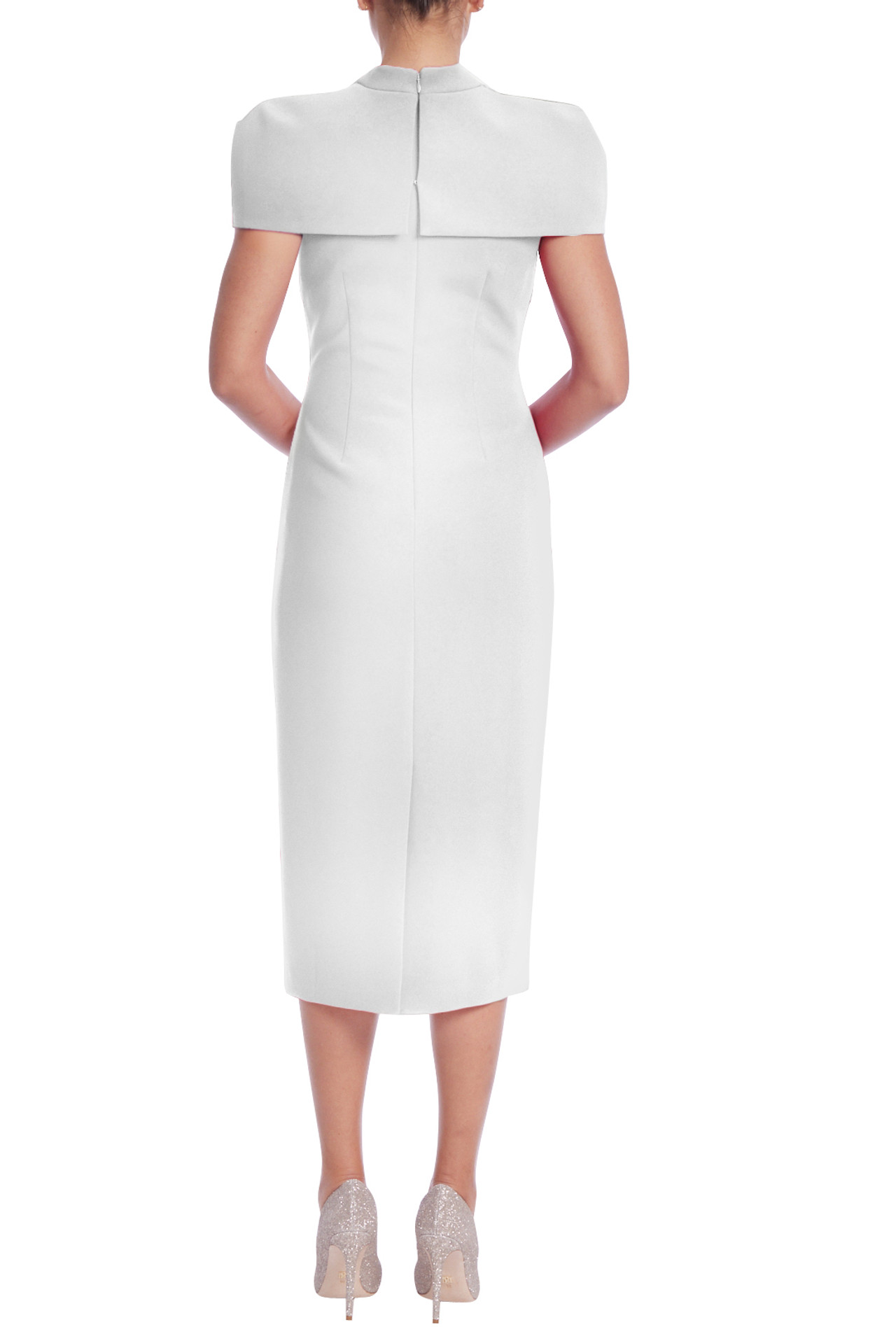Sheath Dress With Cap Sleeve Shrug By Badgley Mischka