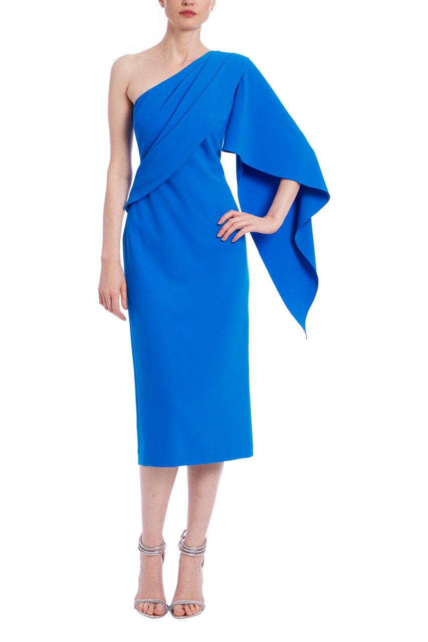 One-Shoulder Drape Sheath Dress by Badgley Mishcka