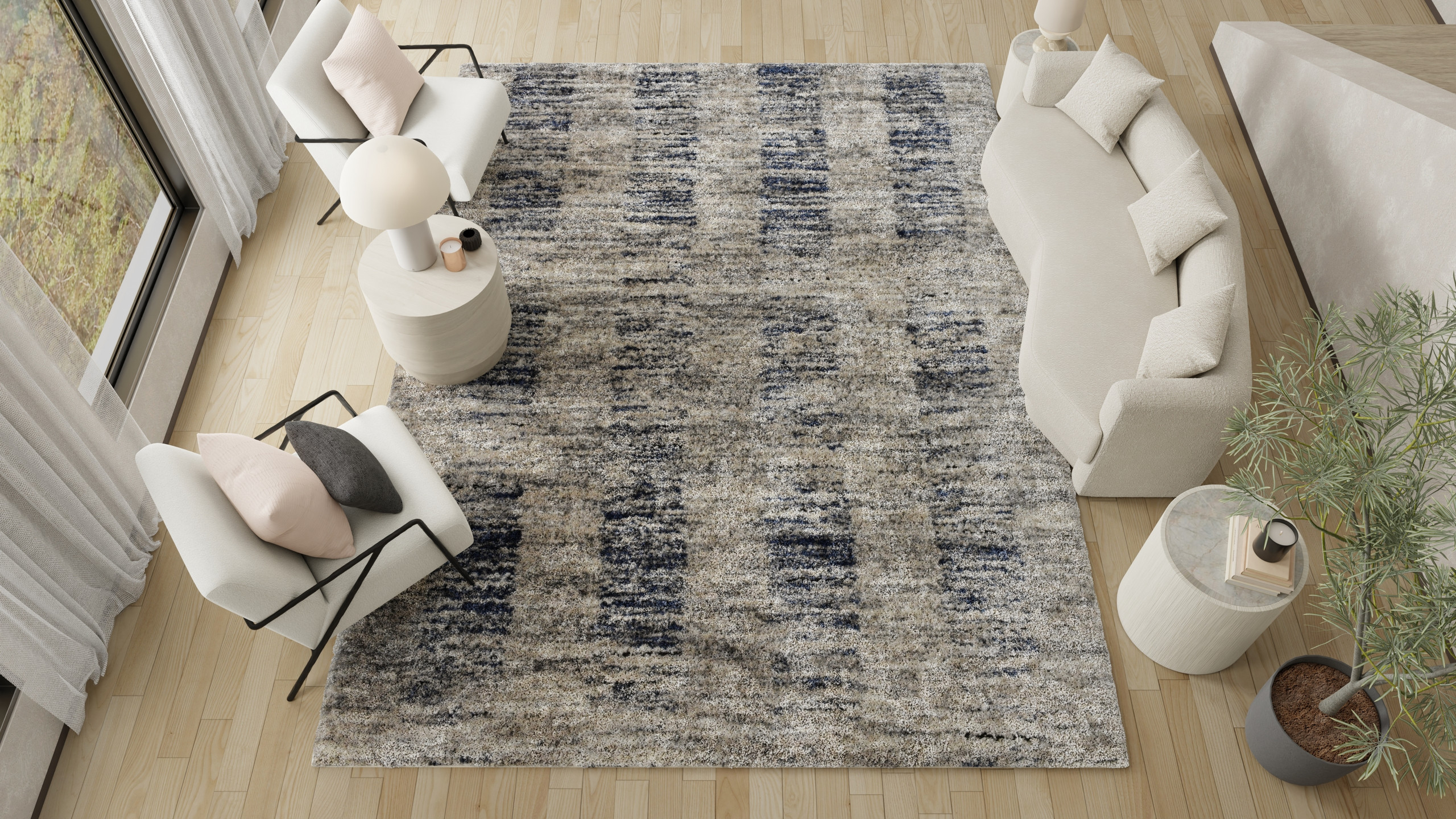 Naval Opal Modern Rug by Badgley Mischka