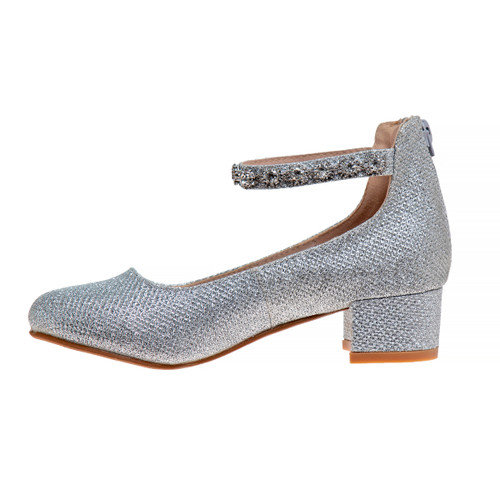 Girls's Glitter Mesh Block Heel by Badgley Mishcka