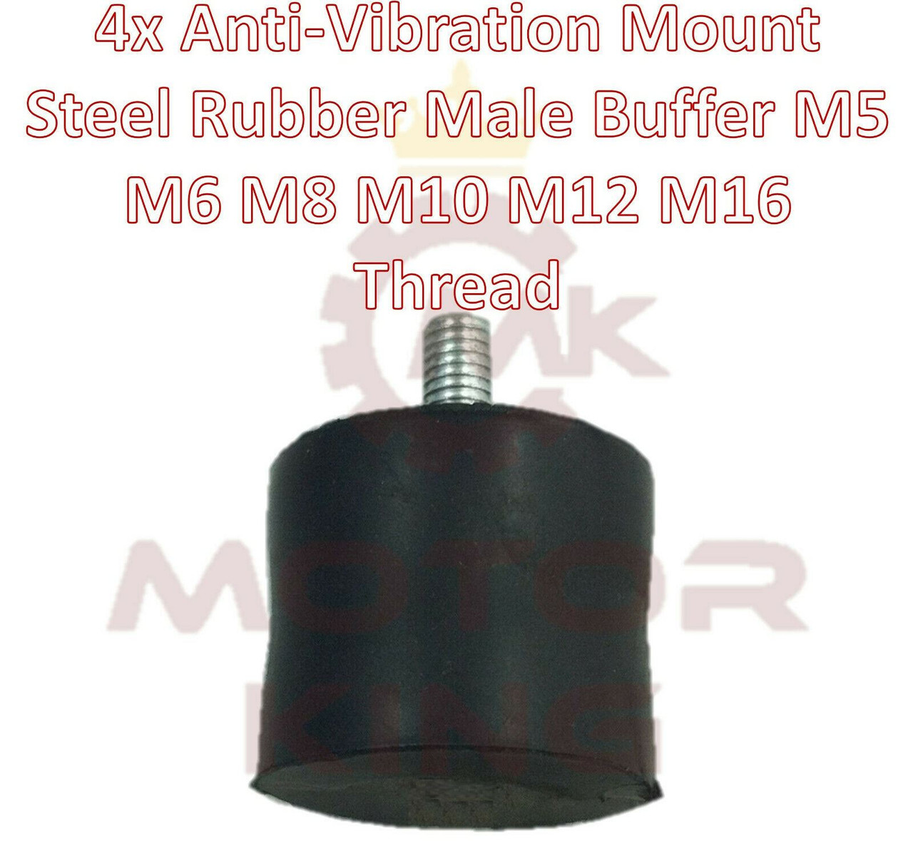 4x Anti-Vibration Mount Steel Rubber Male Buffer M5 M6 M8 M10 M12 M16 ...