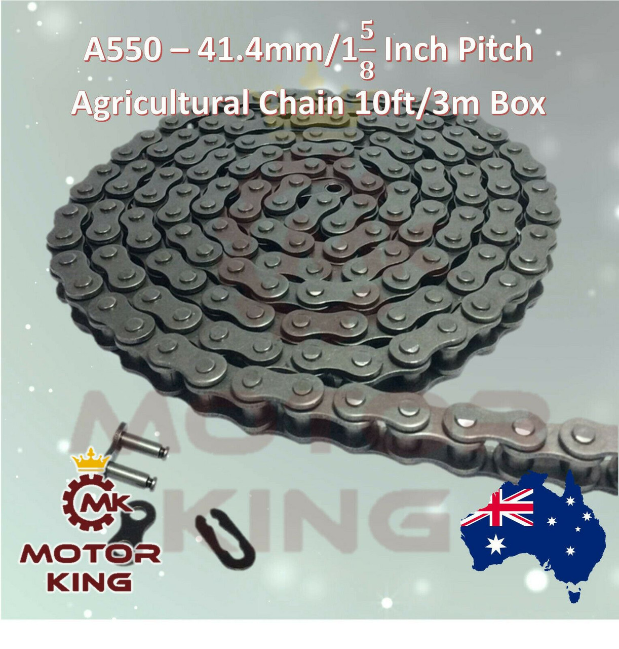 Simplex Agricultural Roller Chain A550 - 41.1mm / 1-5/8 Inch Pitch 10ft ...