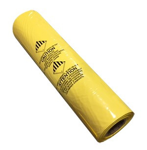 POLY BAGS 35 X 60 YELLOW PRINTED 3MIL 50/RL - Safety Express