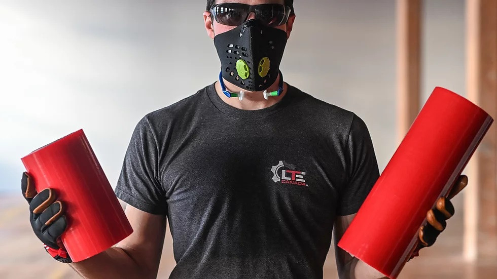 LTE DUCT GRILL MASK 8 IN X 200 FT - PERF EVERY 4 IN - Safety Express