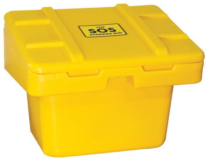 SOS 5.5 CU FT STORAGE BIN WITH LID YELLOW - Safety Express