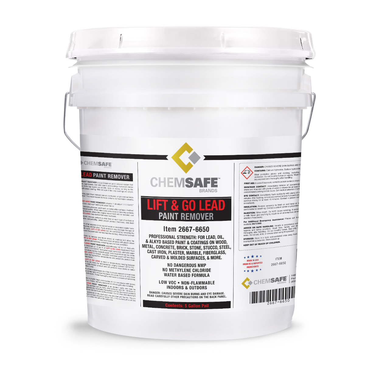 CHEMSAFE LIFT & GO LEAD PAINT REMOVER 5 GAL PAIL WITH NEUTRALIZER AND ...