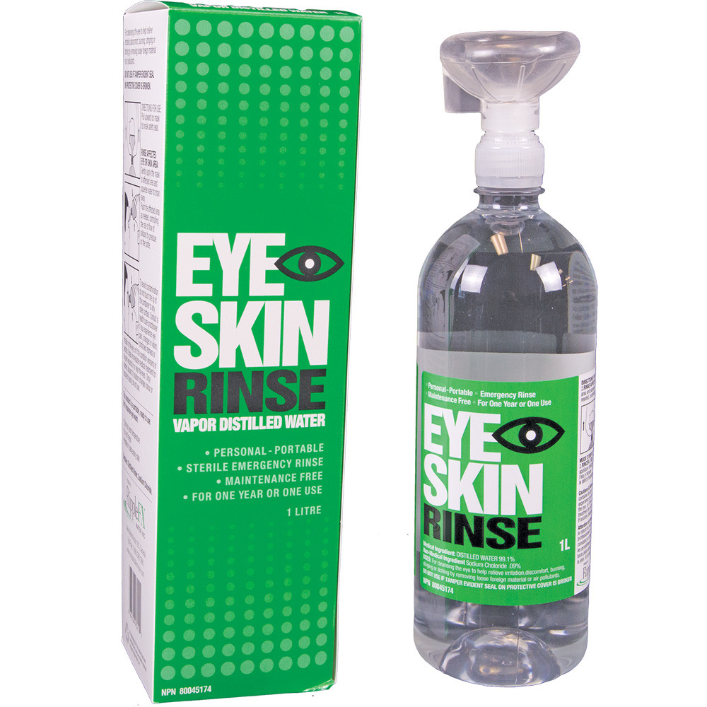 RIPPLEFX ISOTONIC PORTABLE EYE AND SKIN RINSE 1L - Safety Express