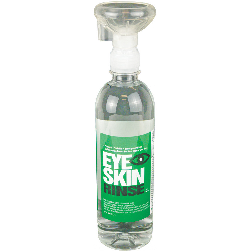 RIPPLEFX ISOTONIC PORTABLE EYE & SKIN RINSE 500 ML - Safety Express