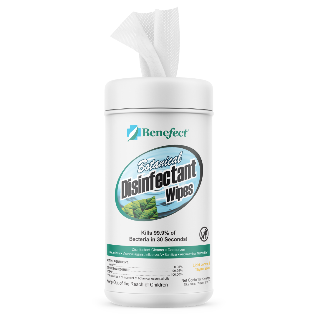BENEFECT BOTANICAL DISINFECTANT WIPES 6 IN X 7 IN, 170CT - Safety Express