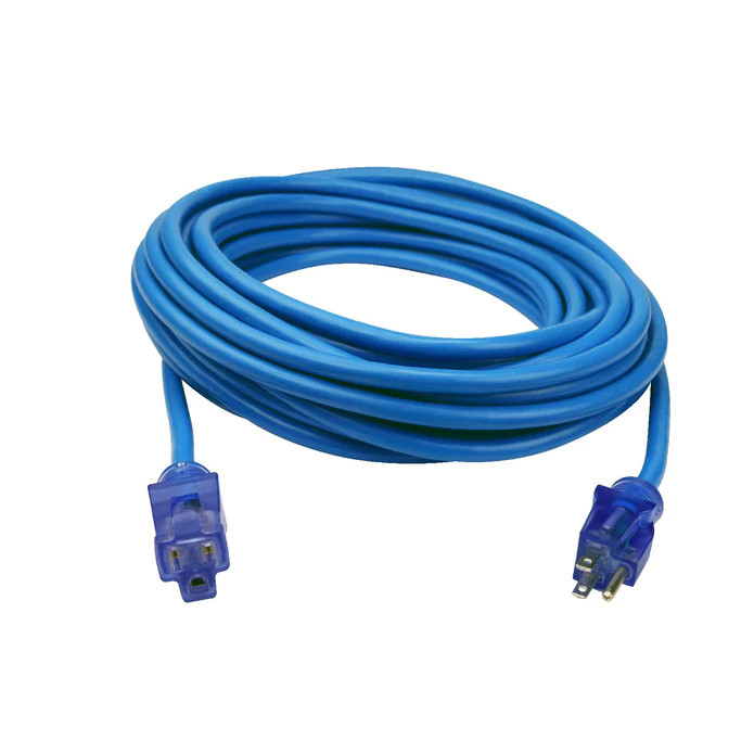 PRIME NEON FLEX 50 FT BLUE EXTENSION CORD 12/3 SJTW - Safety Express