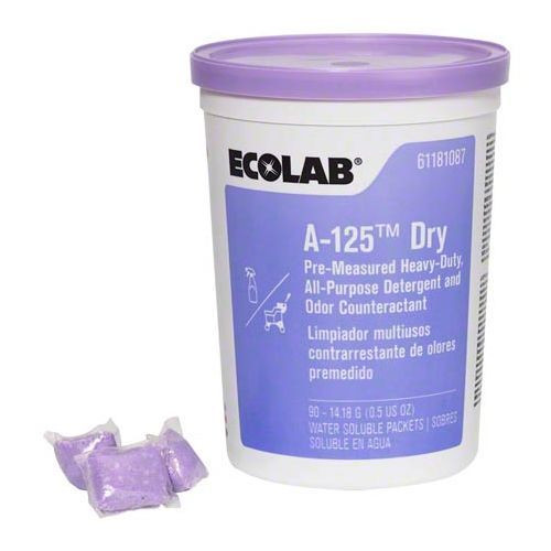 ECOLAB A-125 DRY ALKALINE CLEANER & ODOUR COUNTERACTANT 90 COUNT ...