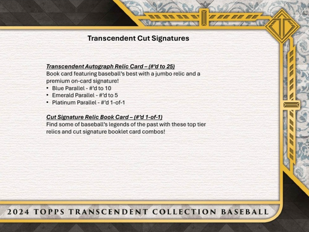2024 Topps Transcendent Collection Baseball Case
