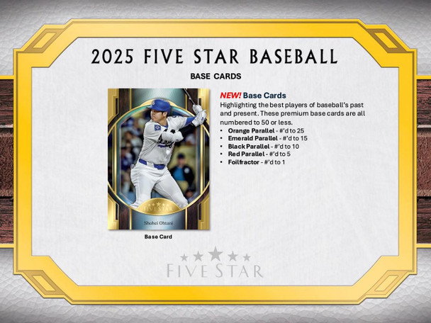 2025 Topps Five Star Baseball Hobby Case