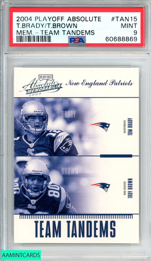 2004 PLAYOFF ABSOLUTE MEM TEAM TANDEMS BRADY BROWN #TAN15 175 OF 1000 ...