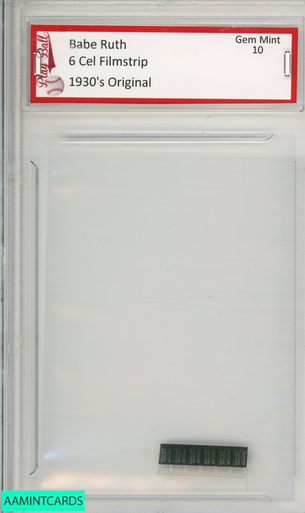 1930S ORIGINAL BABE RUTH 6 CEL FILMSTRIP PLAY BALL GEM MINT 10 ...