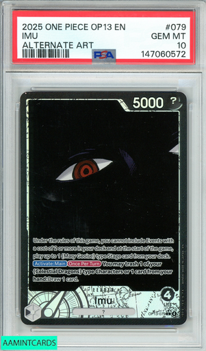 2025 ONE PIECE OP13-CARRYING ON HIS WILL IMU #079 ALTERNATE ART PSA 10 ...