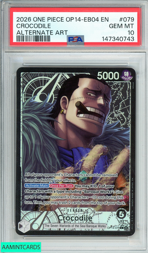 2026 ONE PIECE OP14-EB04-THE AZURE SEA S SEVEN CROCODILE #079 ALT ART ...