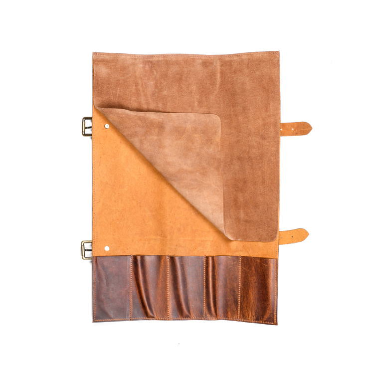 VICTORY LEATHER KNIFE WRAP- 5 POCKETS