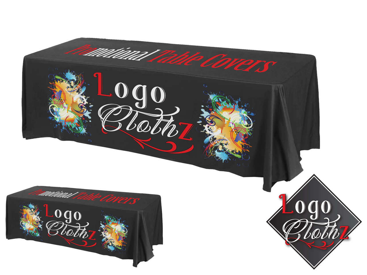 Custom Logo Tablecloths for Trade Shows & Events | USA Printed Covers ...