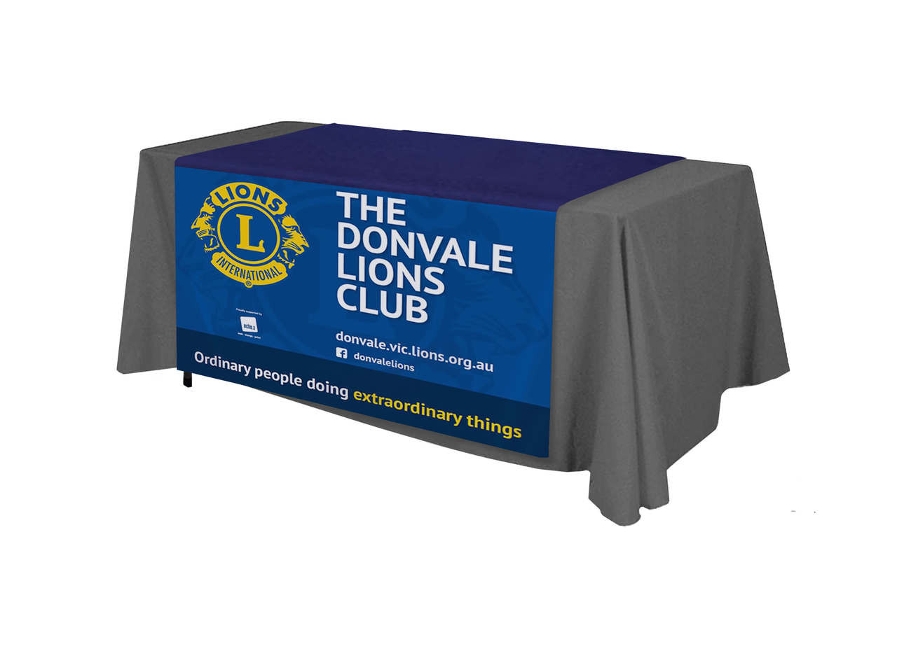 Custom Table Runner 60 x 60 Table Runners with Logo