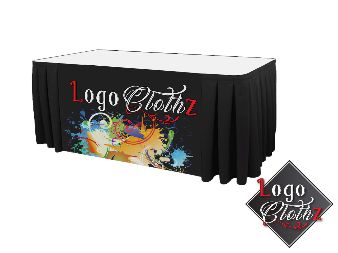 Table Skirting Custom Printed With Your Logo | Logoclothz