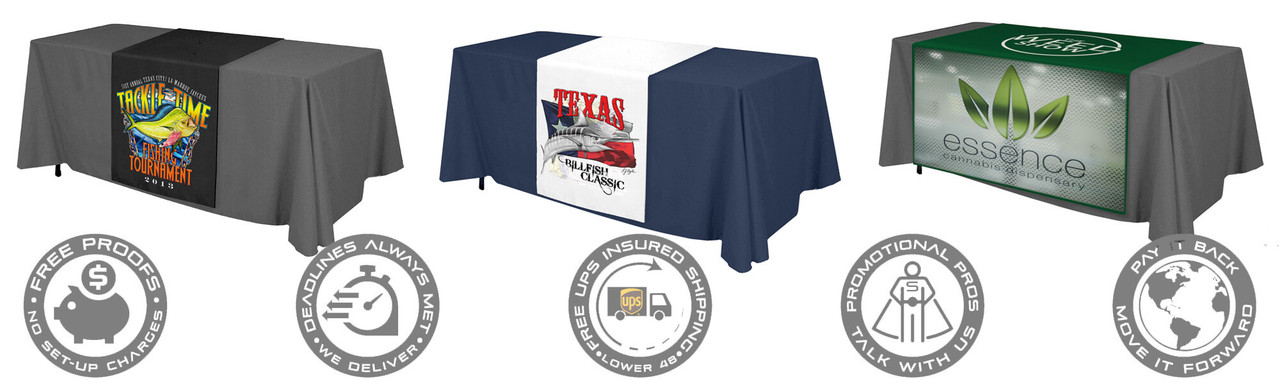 Table Runners | Custom Printed Color & Corporate Logo Personalization