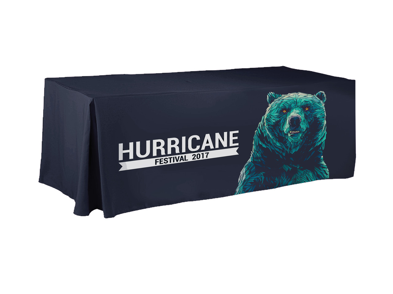 8ft Fitted Tablecloth | Liquid Repellent Full Color Print | Logoclothz