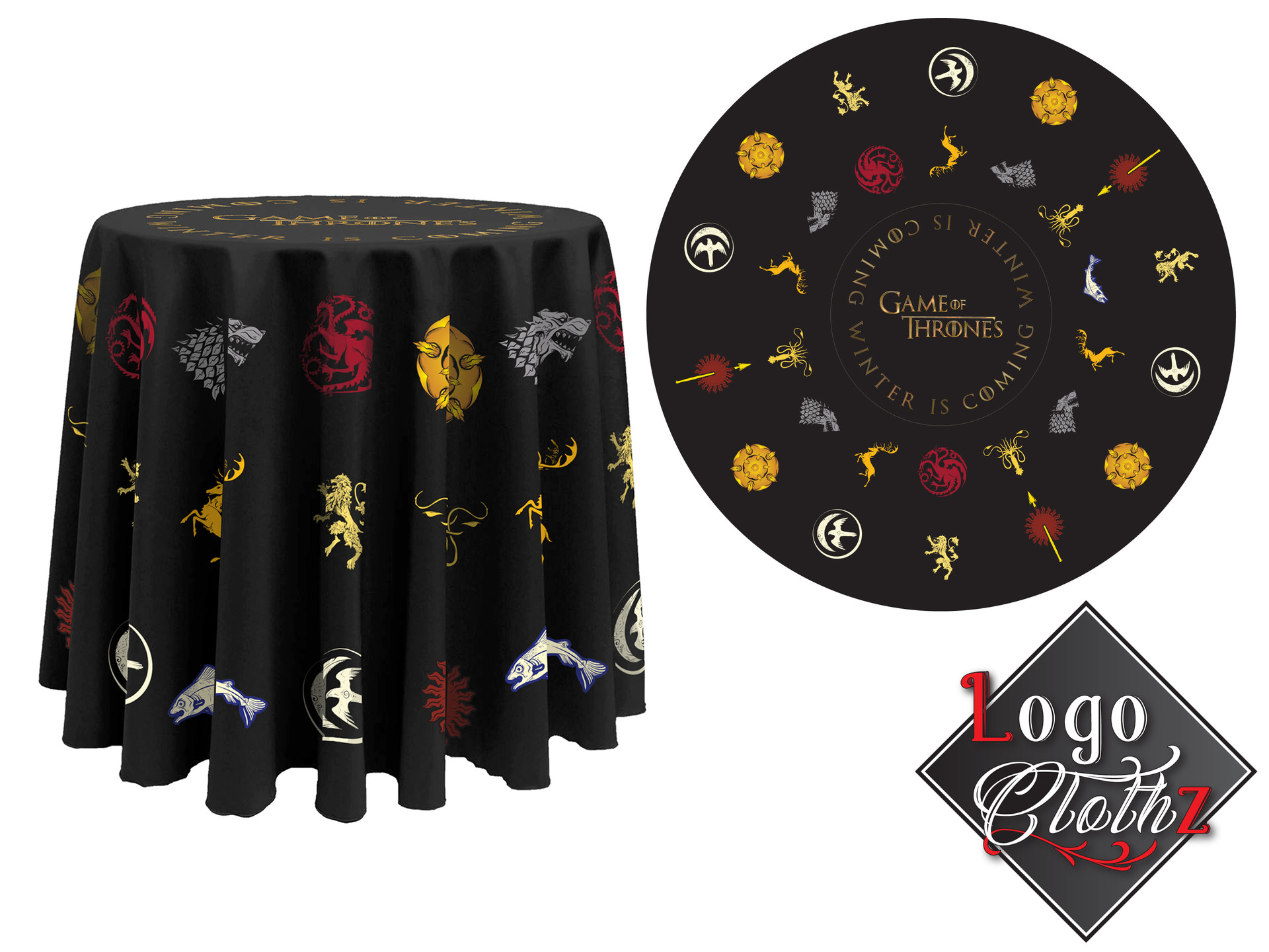 Custom Table Cloths With Logo | Customized Sizing and Print for Brand ...