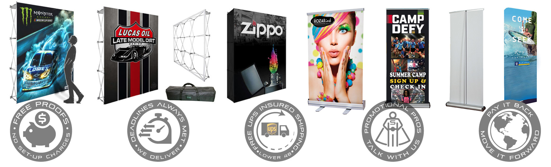 Custom Retractable Standing Banner | Event Show Backdrops Printed in ...