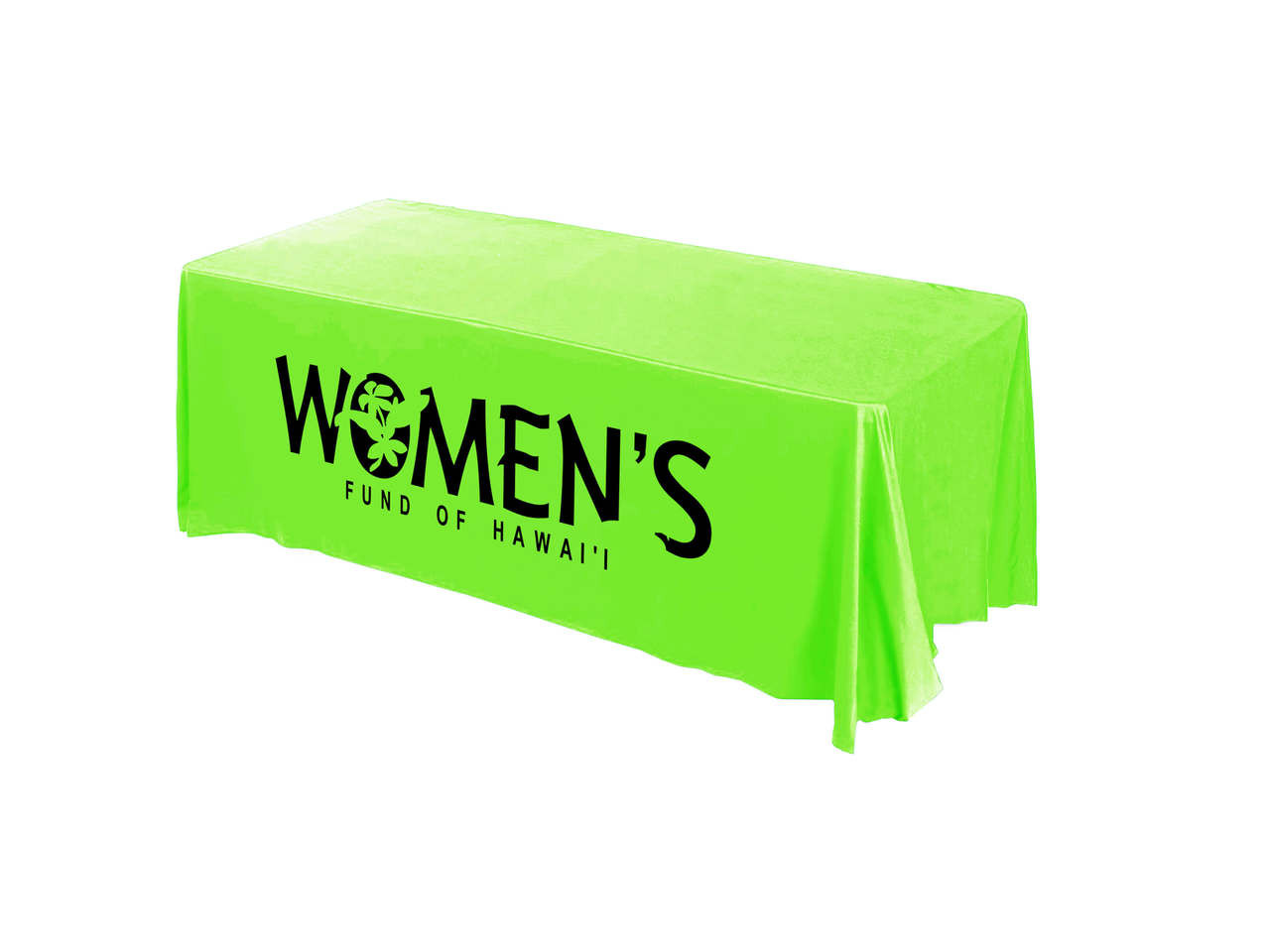 6ft Custom Table Throw | One Color Print | Logo Tablecloth