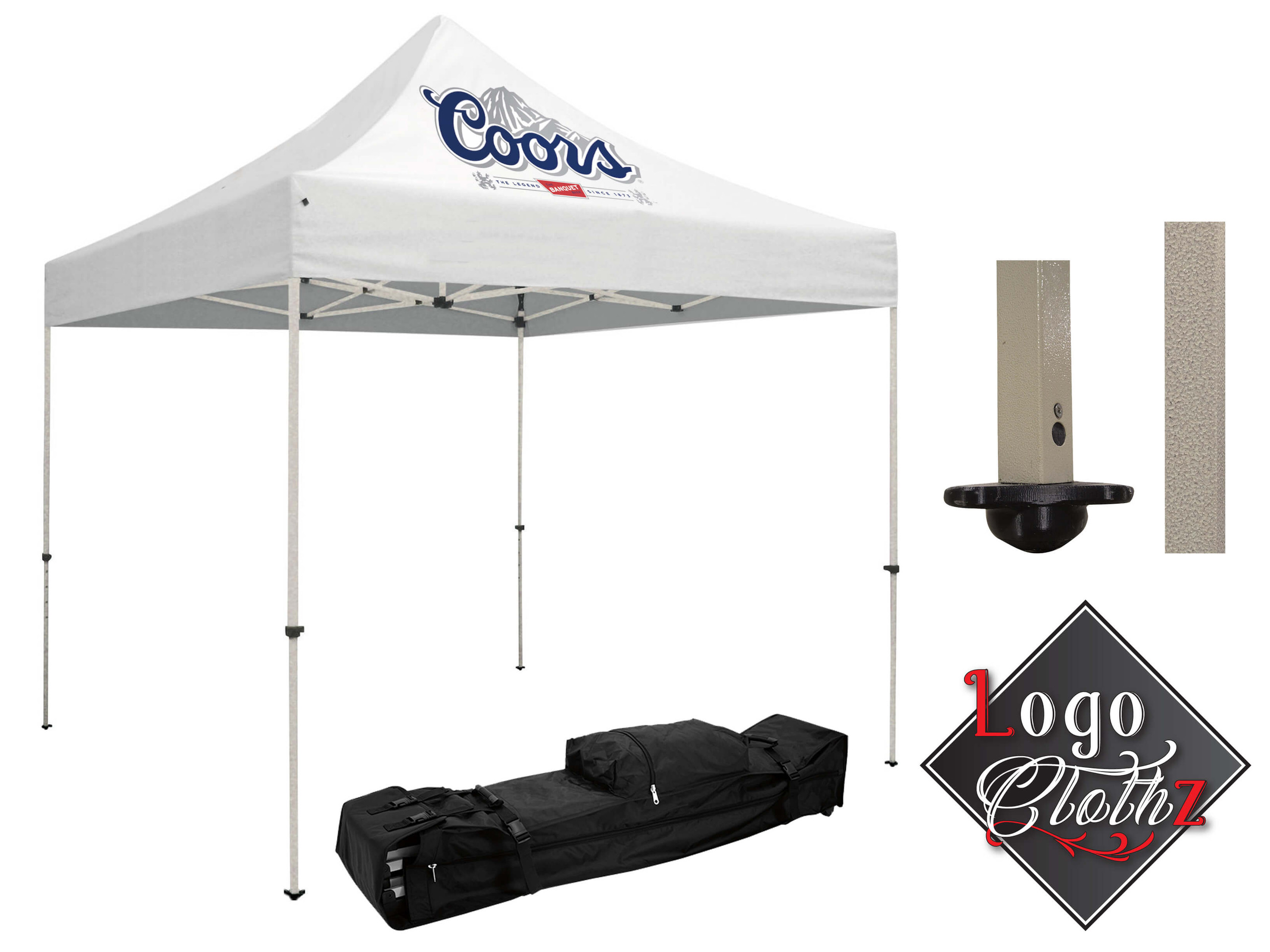 Branded POP Up Canopy One Full Color Logo Imprint