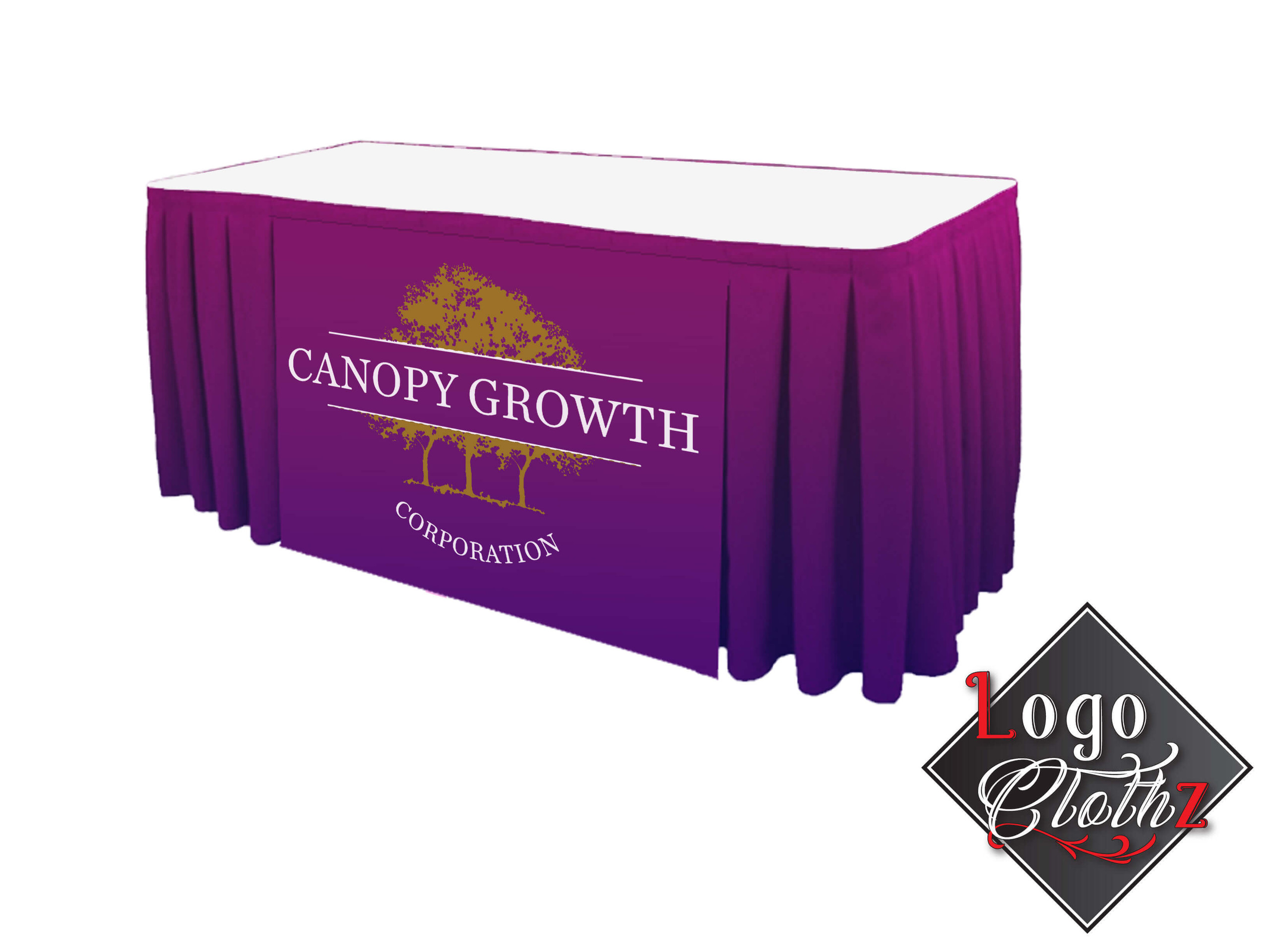 Printed Table Skirting | All Over Print | Logoclothz