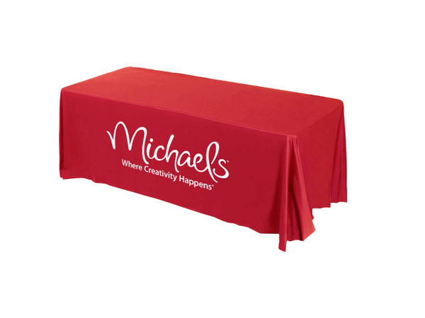 5ft Logo Printed Tablecloth | One Color Imprint | Throw Style