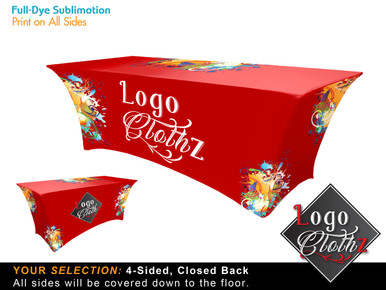 8 Ft Stretch Table Cover With Logo | Logoclothz