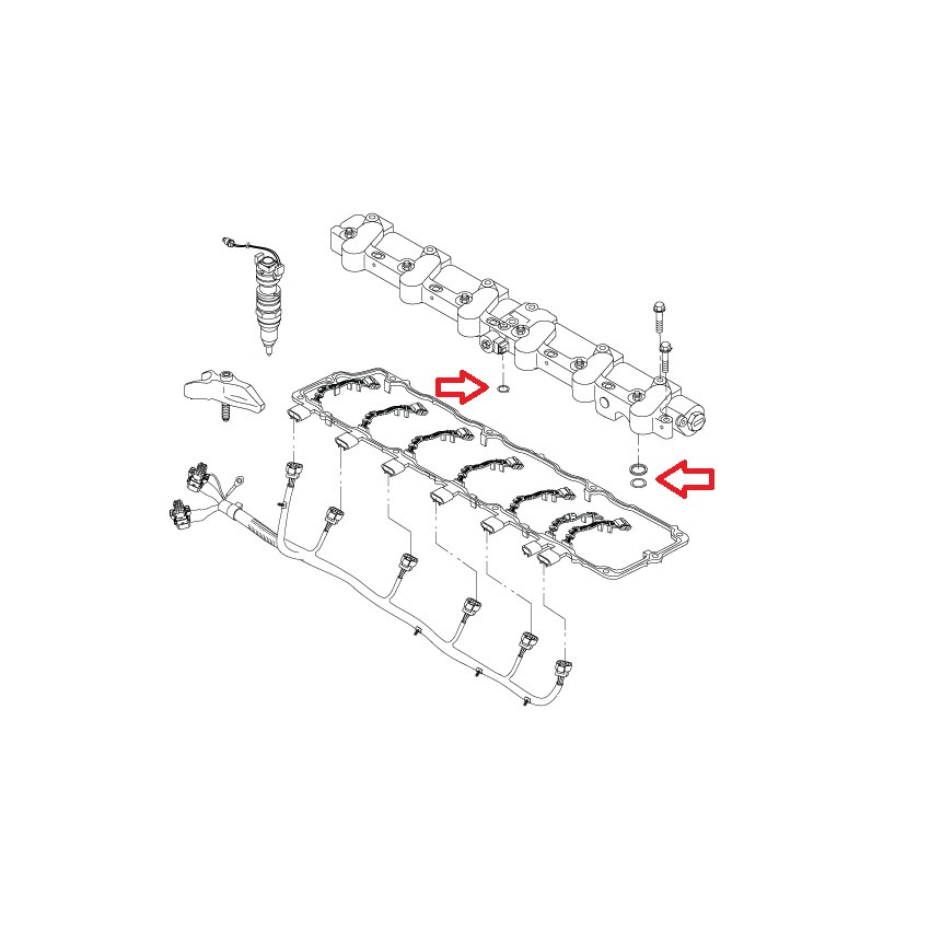 International Navistar High Pressure Oil Rail O-Ring Kit - BT-Power ...