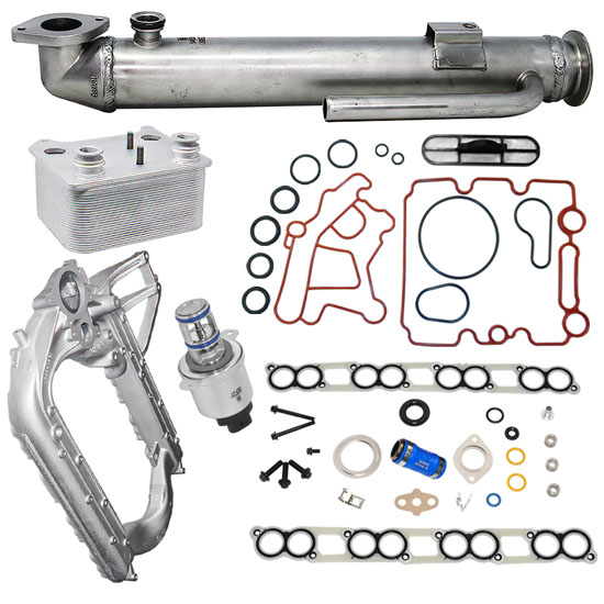 Ford 6.0L PowerStroke Reman EGR Cooler Kit with EGR Valve, Oil Cooler ...